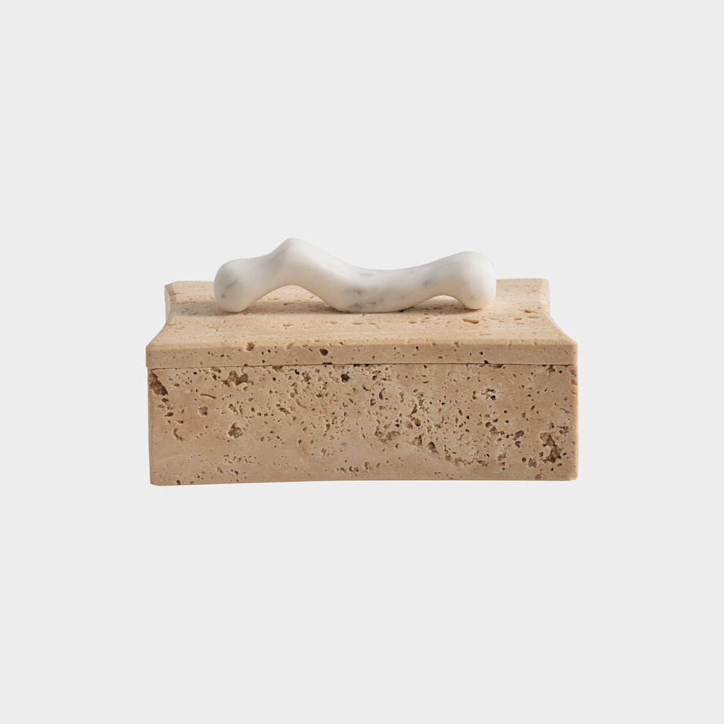 Greg Natale | Stella Box Travertine & Arabescato – THREE OVER SIX